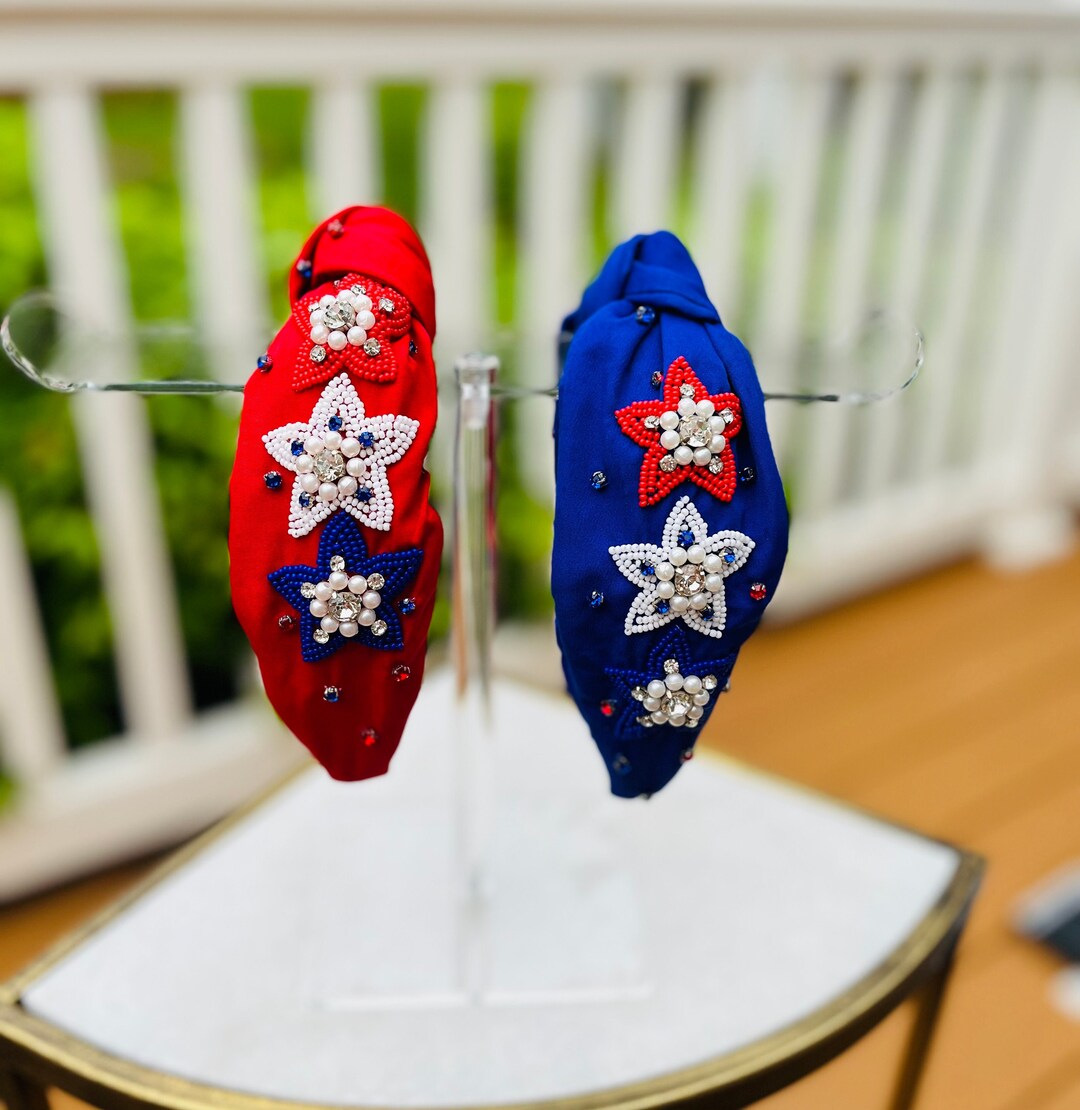 Patriotic Headband/memorial Day Headband/4th of July Headband/star ...
