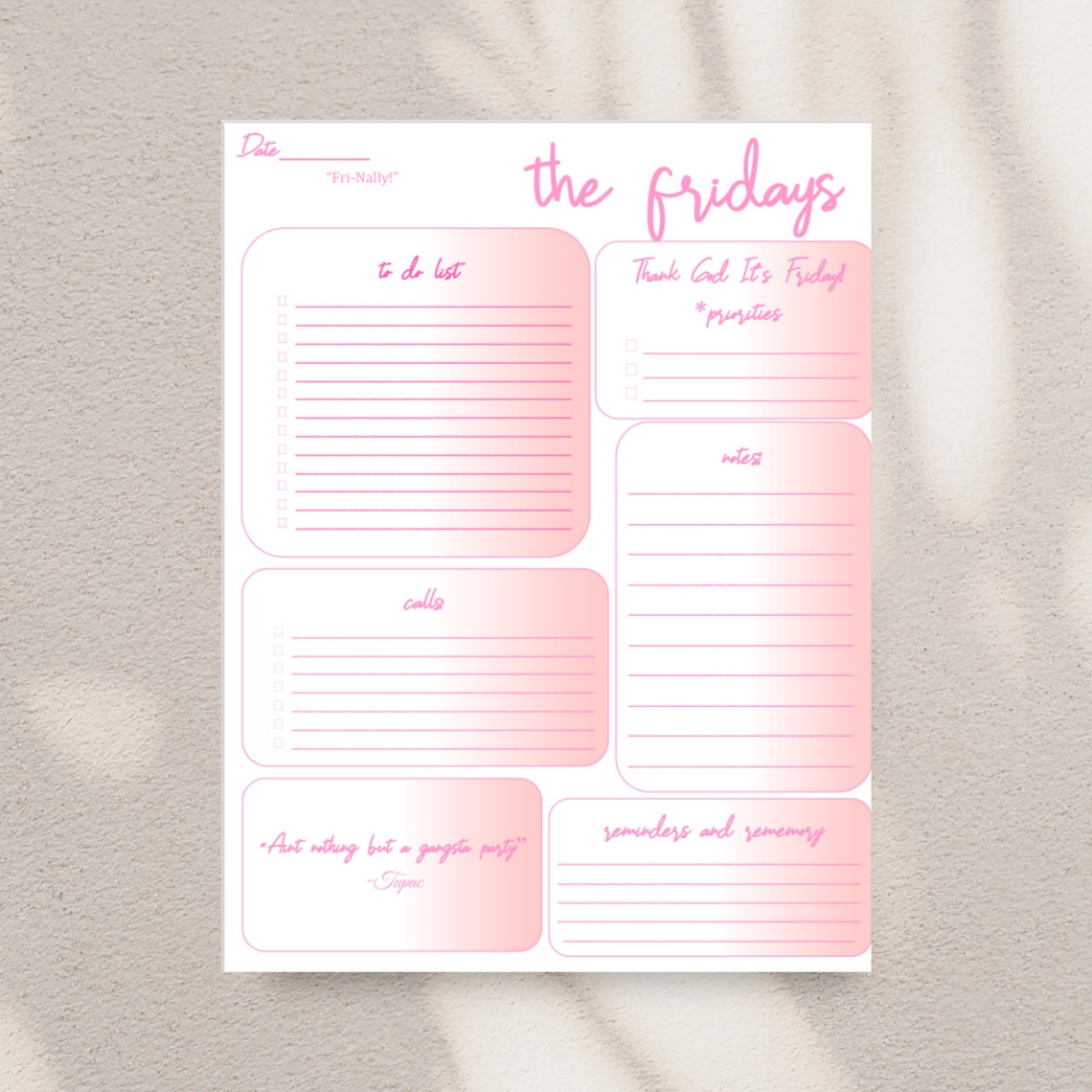 Printable Daily Planner Printable Daily Planner Sheet PDF - Etsy