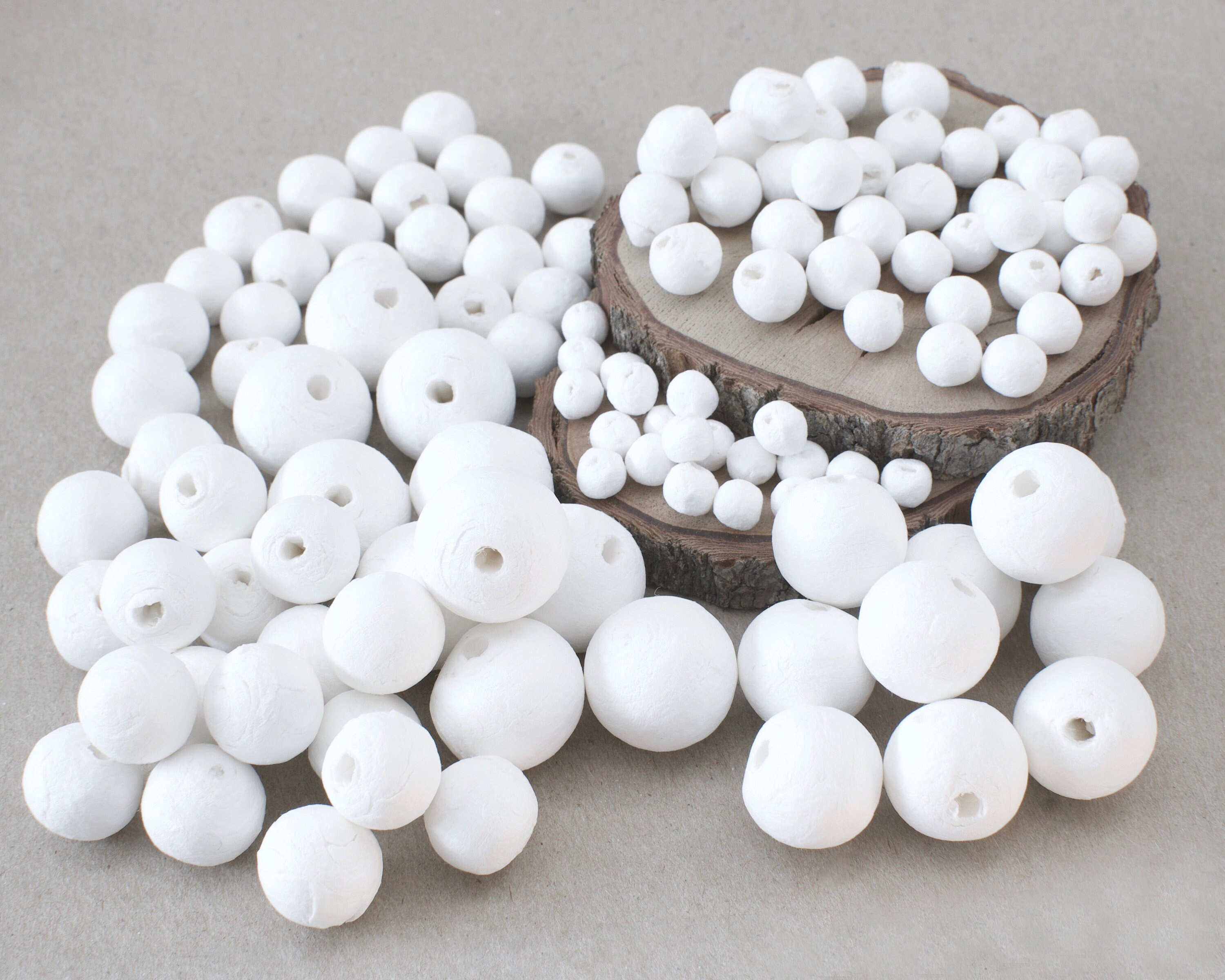 120 Ball ø 6-25mm Assortment 8 Sizes Spun Cotton Balls for | Etsy