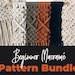 Beginner Macrame Bundle, 4 Easy Macrame Wall Hanging Tutorials Pdfs ...