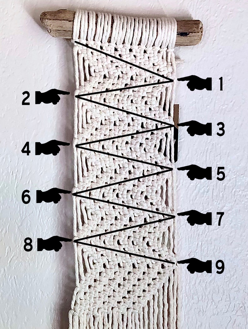 Modern Macrame Pattern PDF | Beginner Macrame Wall Hanging Tutorial ...