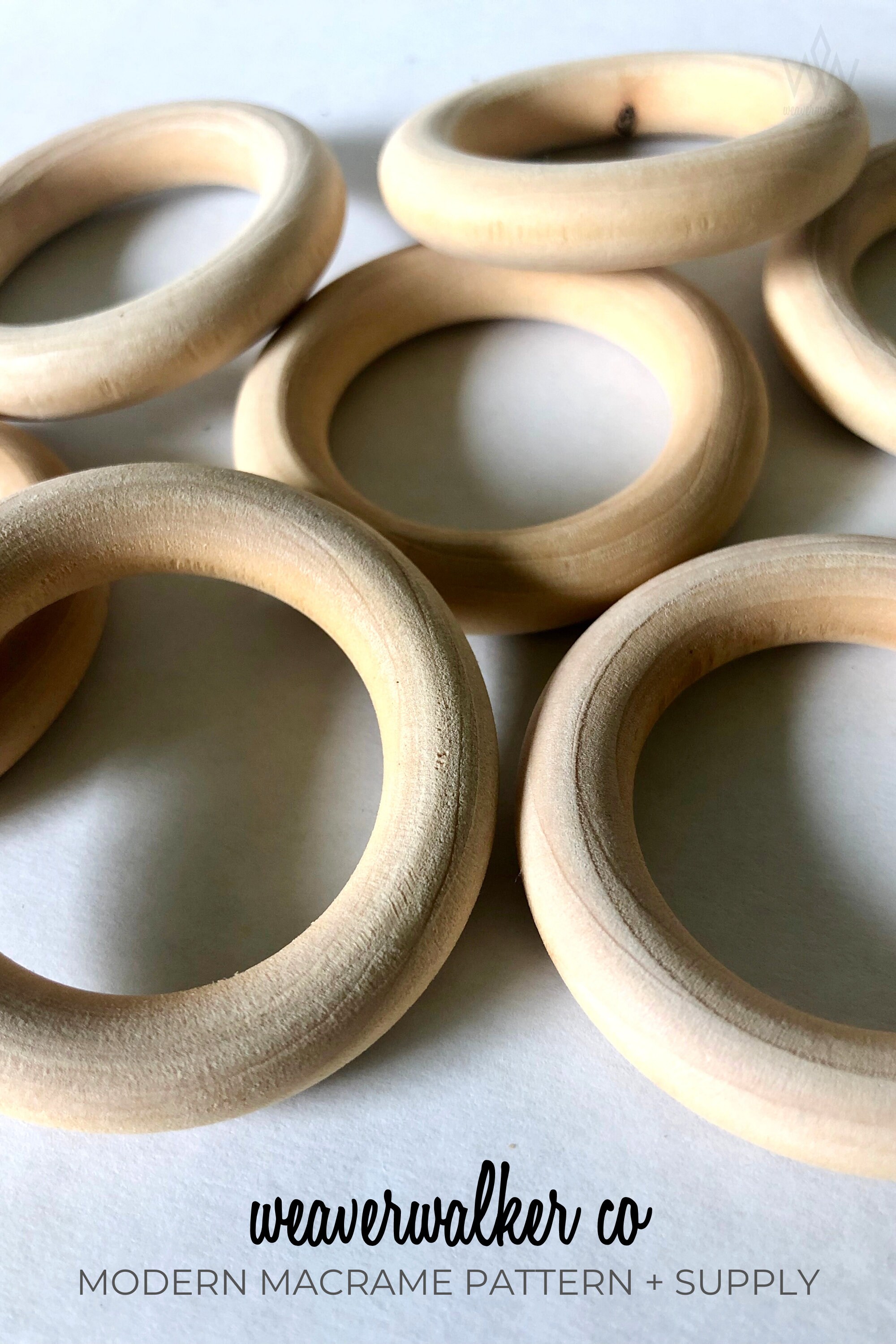 Set of Plant Hanger Hoops 2.25 Inch Wooden Rings for Macrame - Etsy