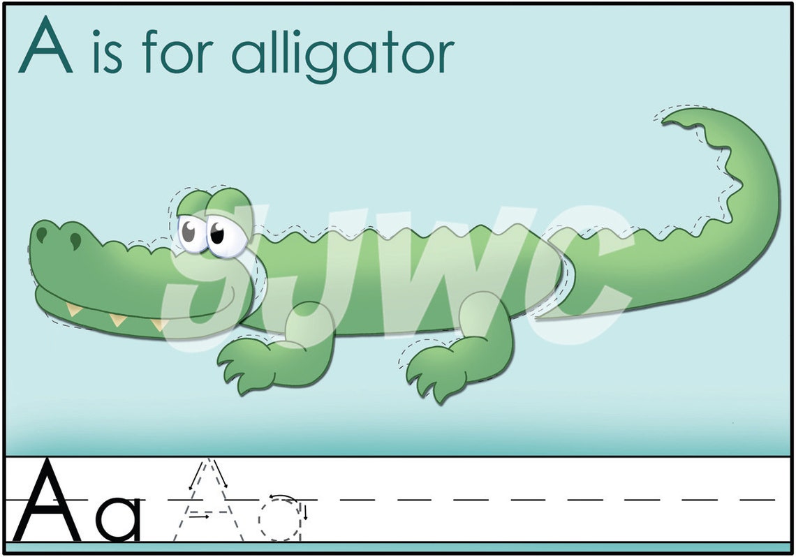 A is for ALLIGATOR Alphabet File Folder Game Downloadable - Etsy
