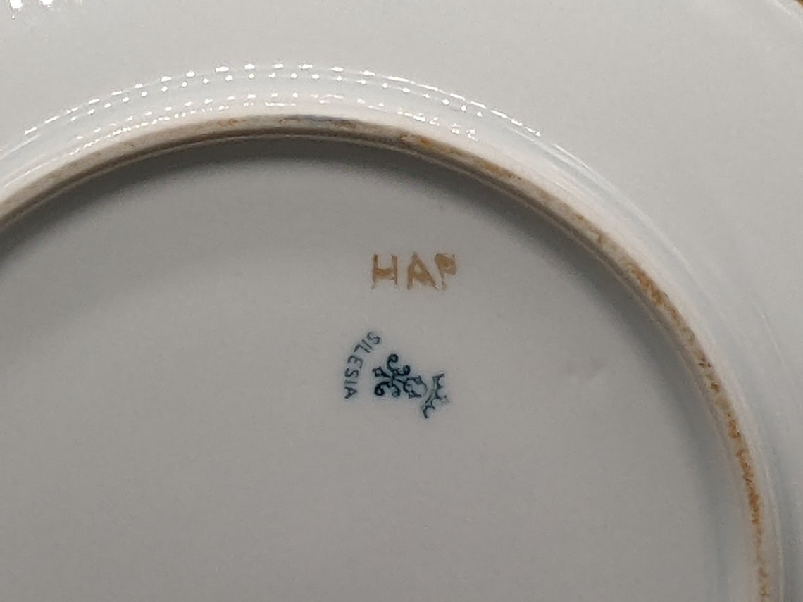 Vintage Silesia Porcelain Plate Germany Butterfly Design Thread Pattern ...