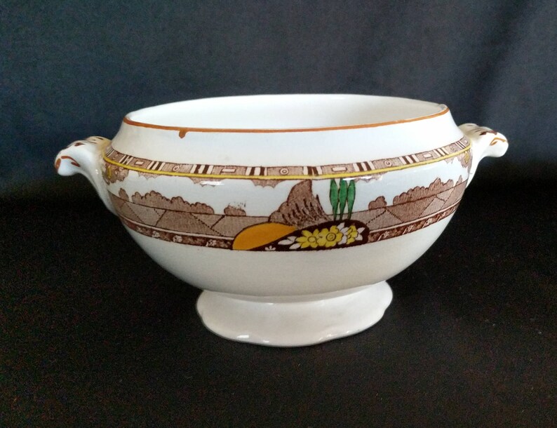 Vintage Bristol England Pountney Company Pottery Summertime Art Deco ...