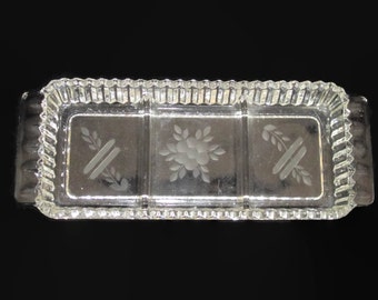 Crystal Relish Tray - Etsy