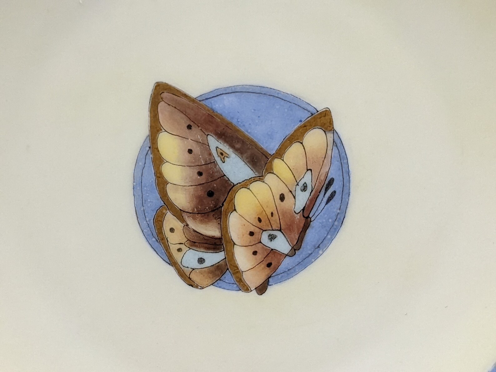 Vintage, Silesia, Porcelain, Plate, Germany, Butterfly, Design, Thread ...