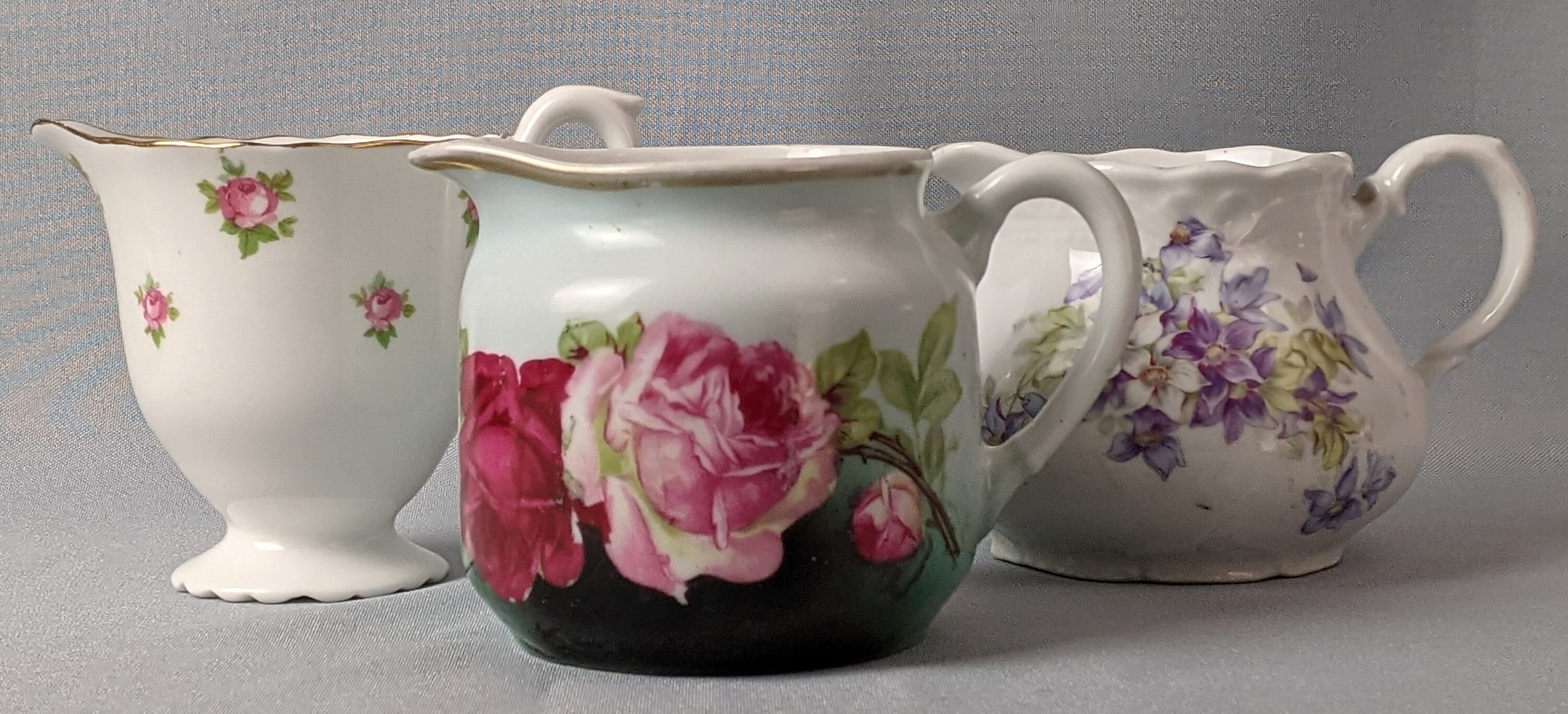 Lot, Three, Vintage, Creamer, Creamers, Germany, Crown, Staffordshire ...