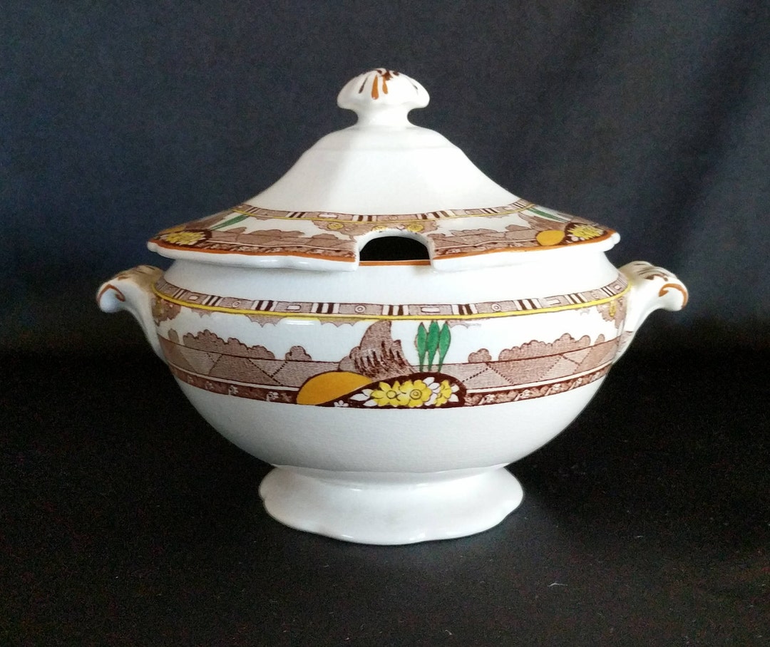 Vintage Bristol England Pountney Company Pottery Summertime Art Deco ...