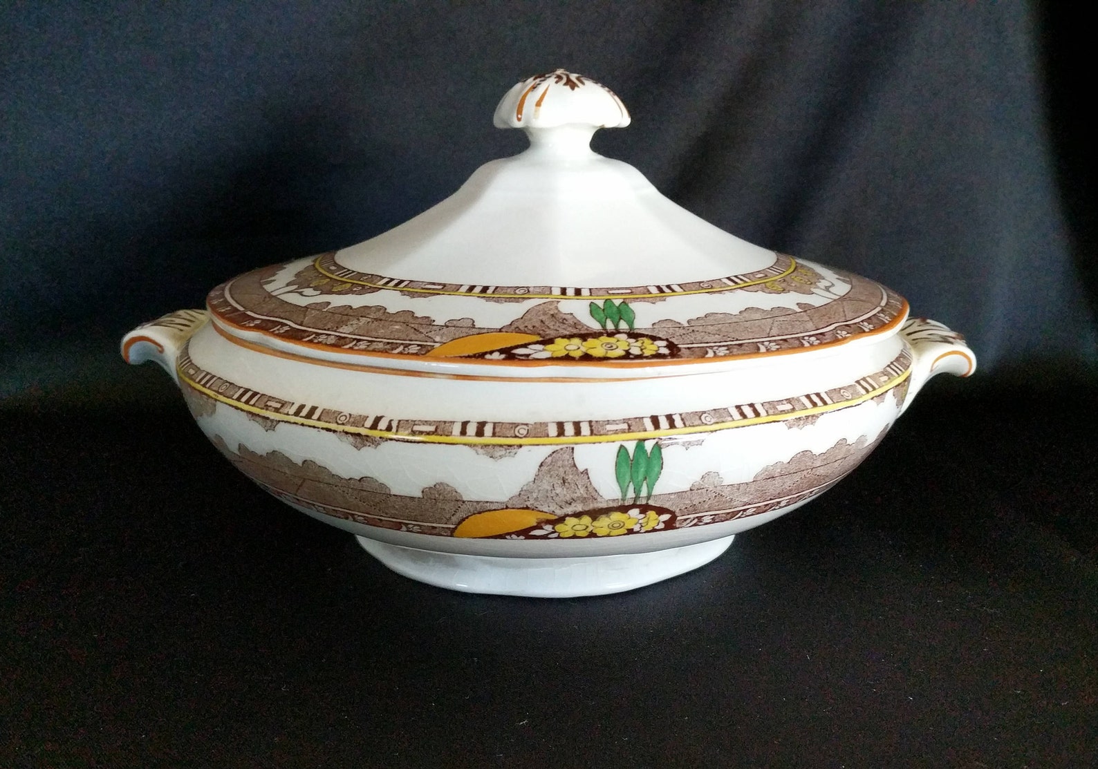 Vintage Bristol England Pountney Company Pottery Summertime Art Deco ...