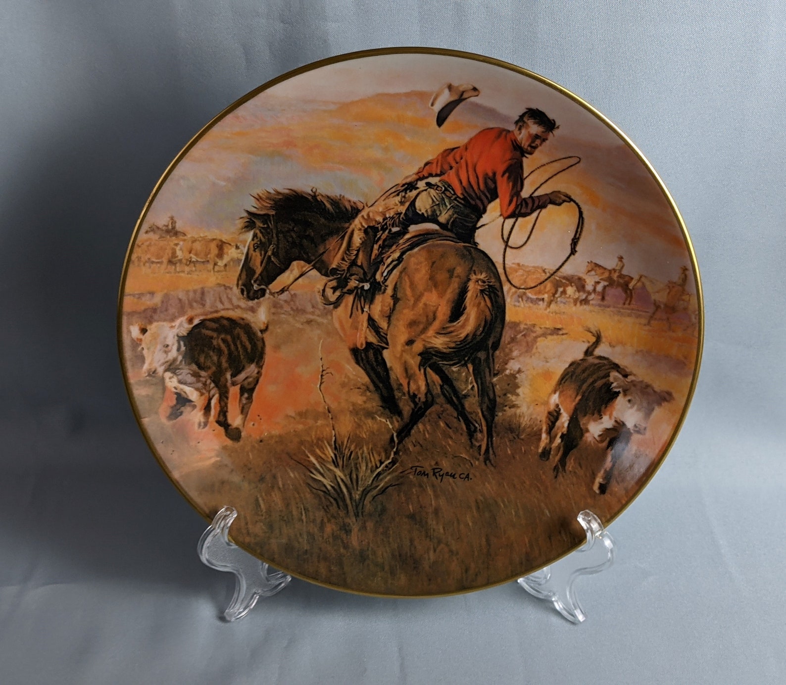 Vintage Tom Ryan Western Cowboy Artist Art Collector | Etsy