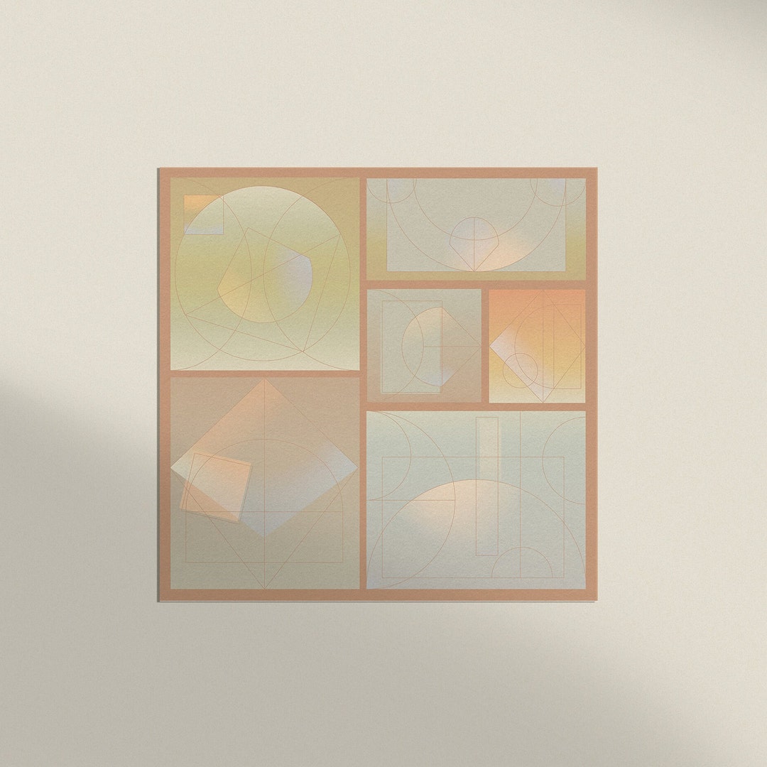 Shape & Color Scape Geometric Shapes Metal Art Print 12x12 - Etsy