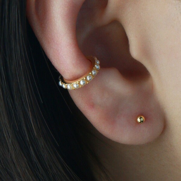 Pearl Ear Cuff - Etsy