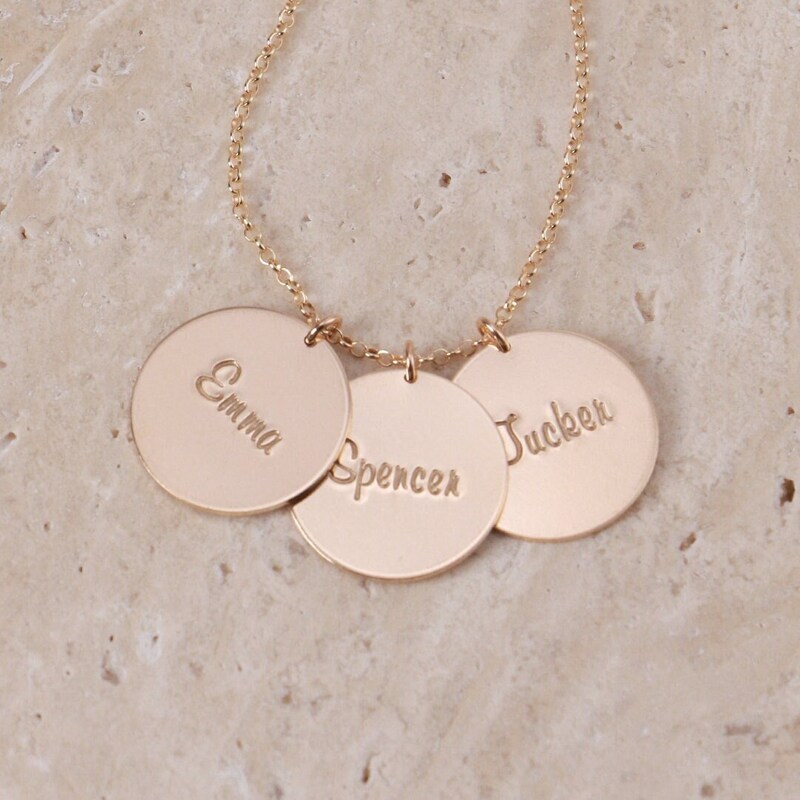 Brass Disc Necklace - Etsy