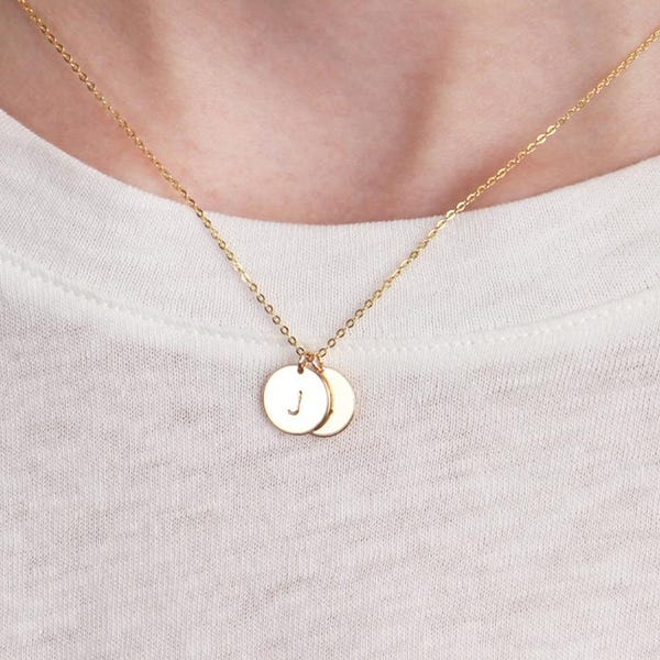 Disc Initial Pendants - Etsy