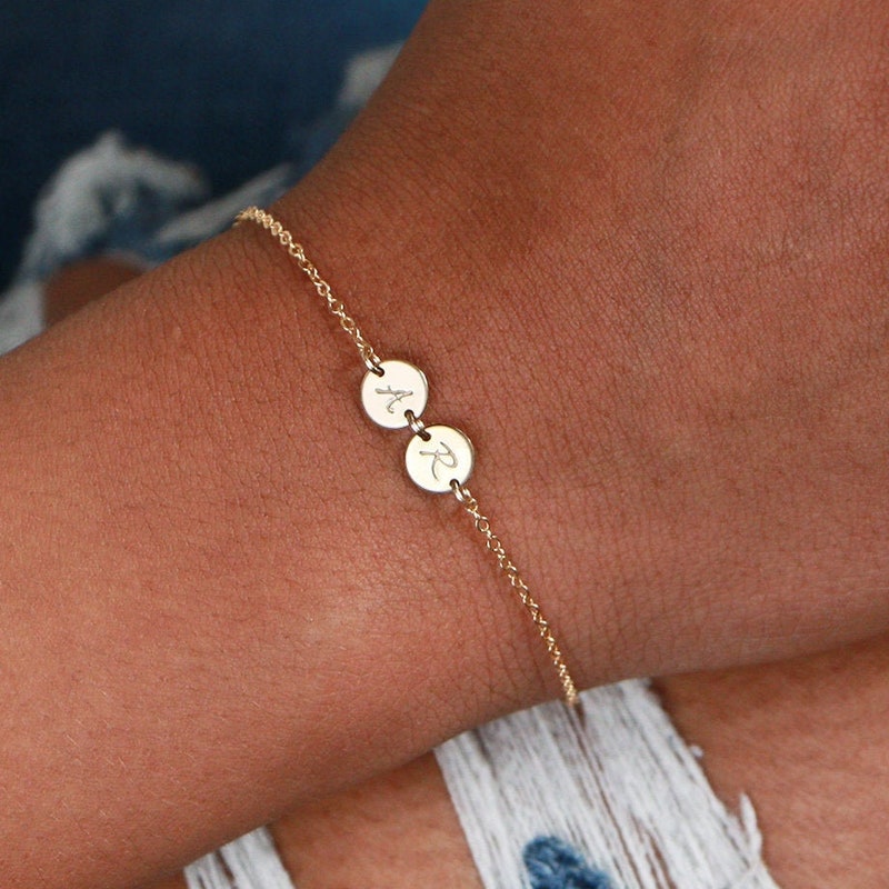 Initial Bracelet - Etsy