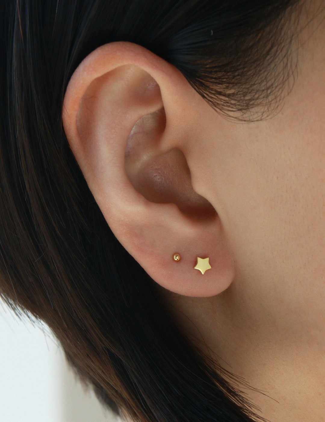 Star Stud S13 Star Ball Back Studs, Star Earrings, Star Ball Back ...