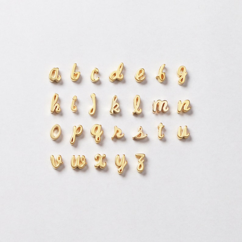 Lyla Name Necklace N1 • Cursive Lowercase Necklace, Tiny Letter ...