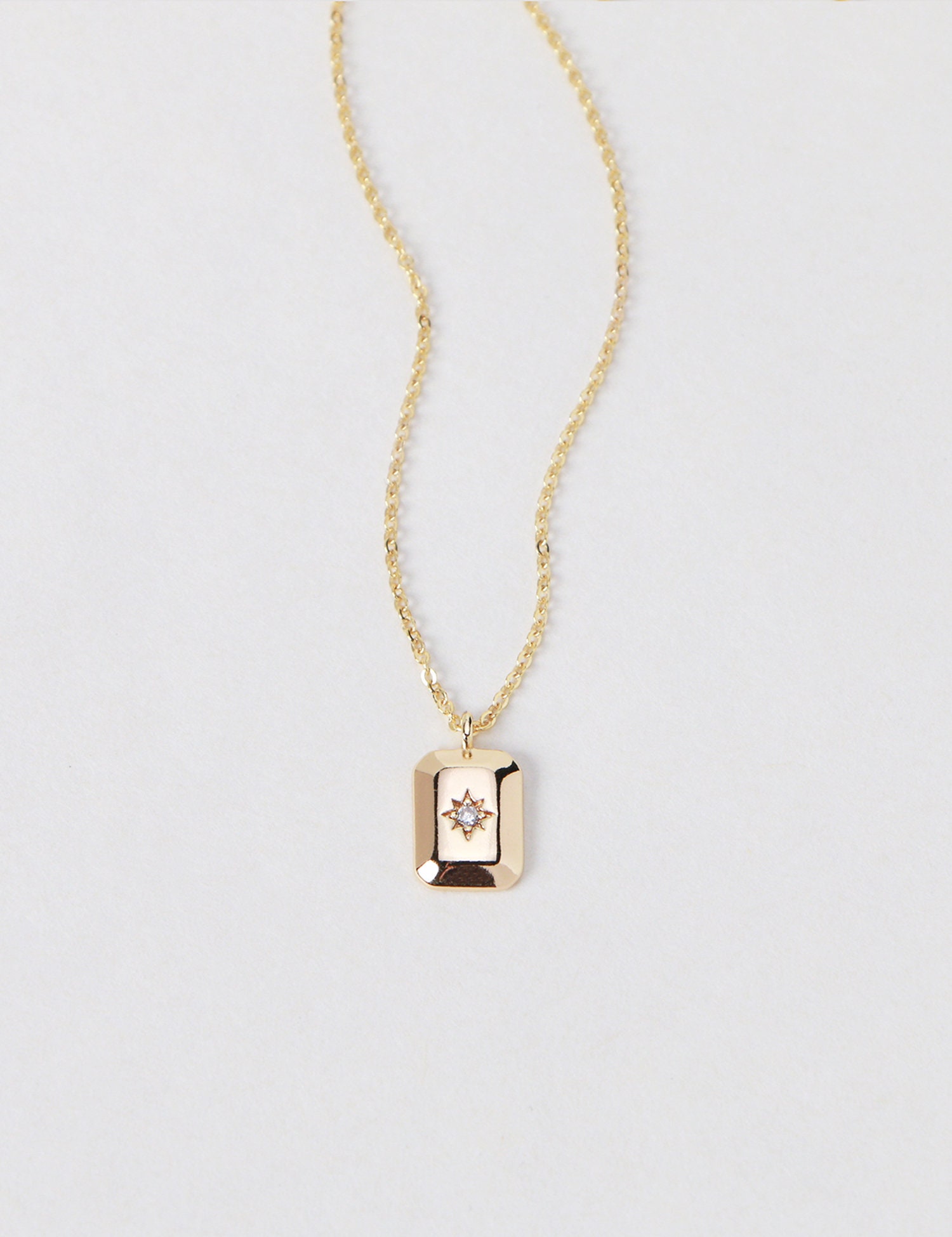 Star Signet Necklace N23 Signet Necklace Dainty Gold | Etsy