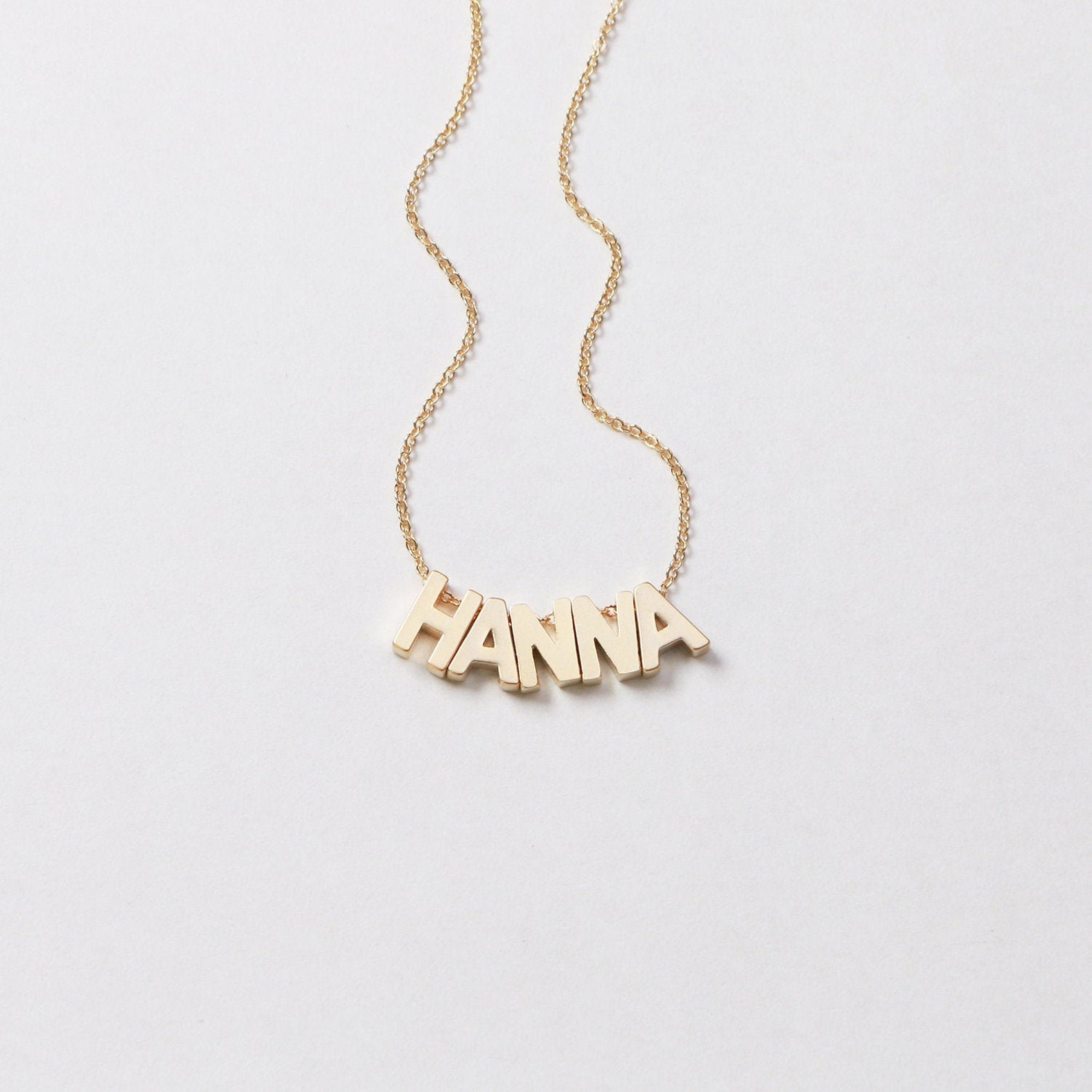 Iro Name Necklace N5 Personalized Necklace, Letter Necklace, Initial ...
