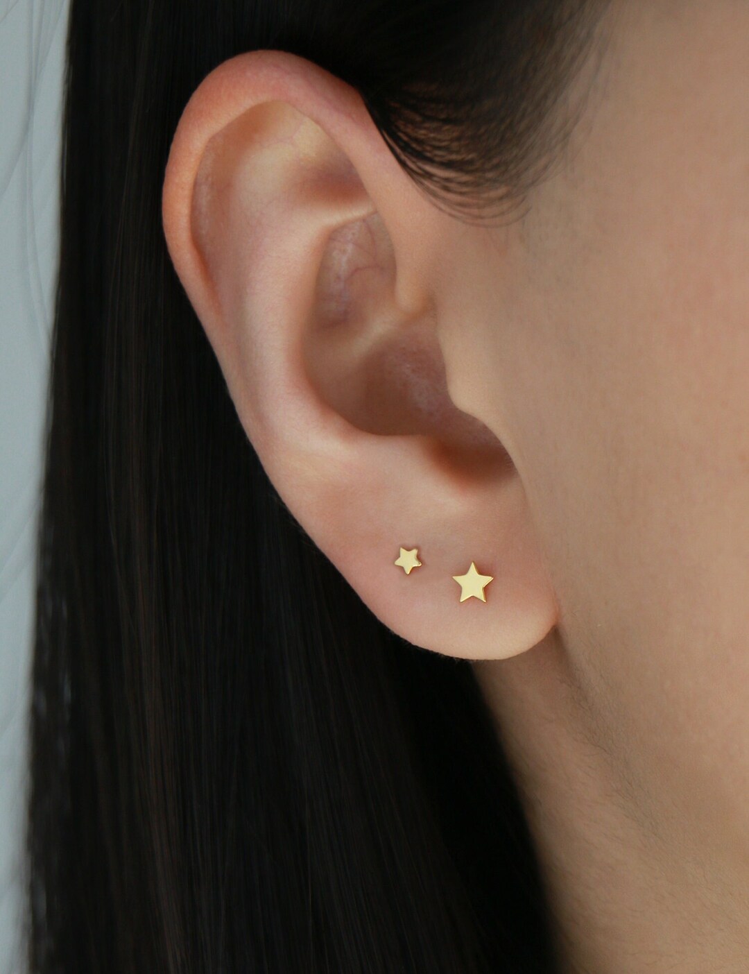 Star Stud S4 • Tiny Star Earring, Dainty Stud, Dainty Star Earring, Small Stud Earring, Helix ...