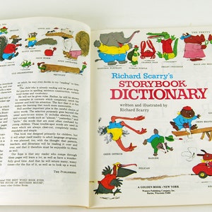 Richard Scarry's Storybook Dictionary for Children 1966 - Etsy