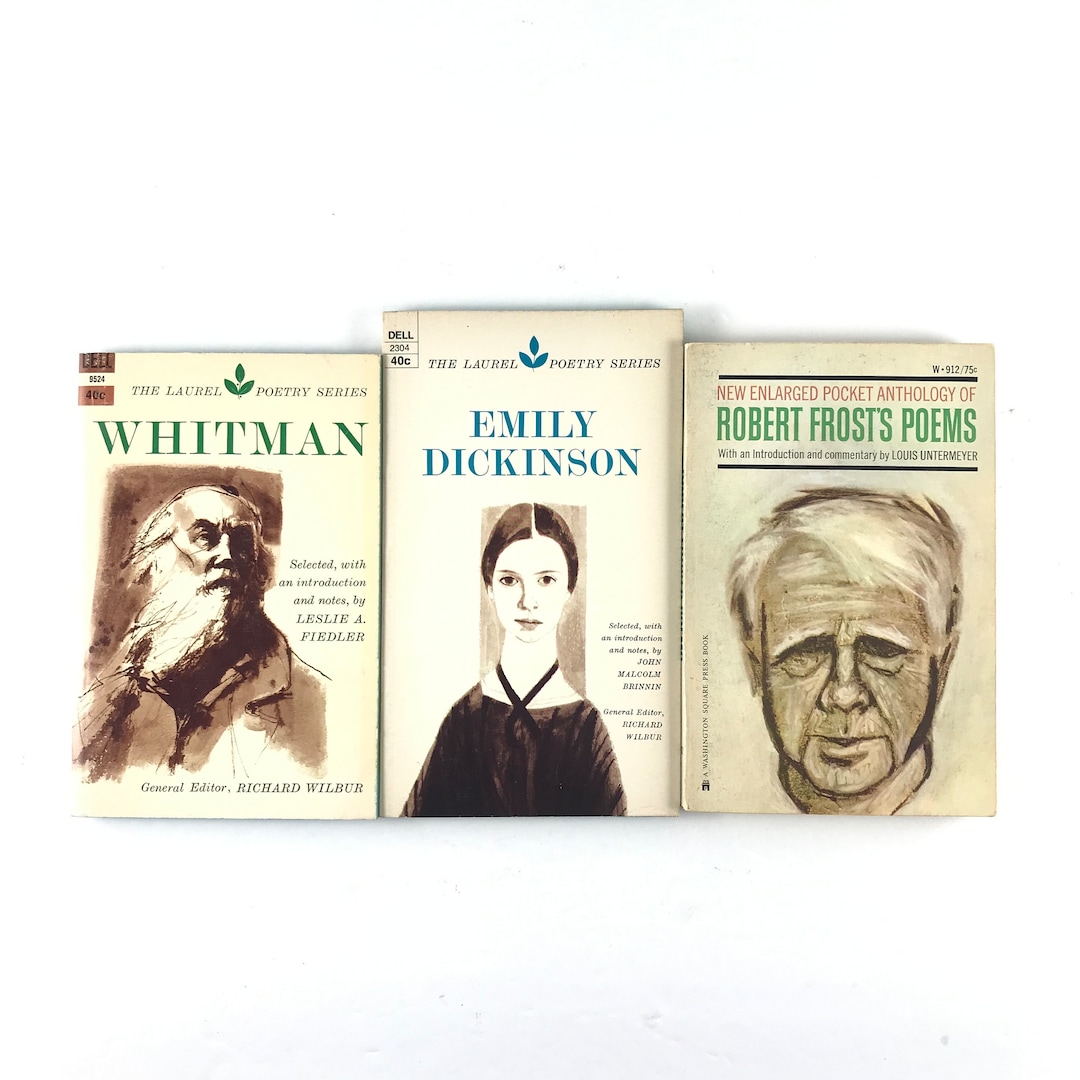 Poetry Books, Walt Whitman, Robert Frost, Emily Dickinson - Etsy