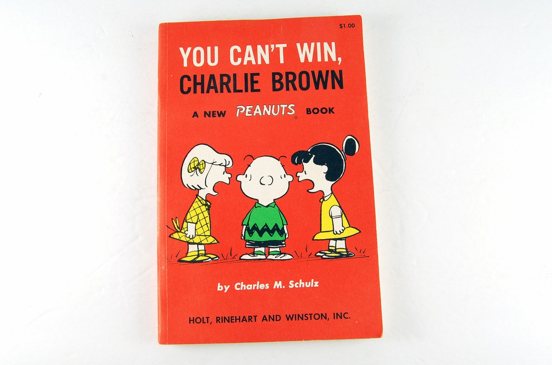 You Can't Win Charlie Brown, Vintage Peanuts Book, Comic Strip - Etsy