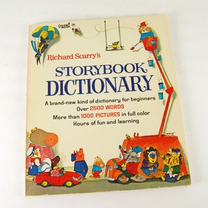 Richard Scarry's Storybook Dictionary for Children 1966 - Etsy