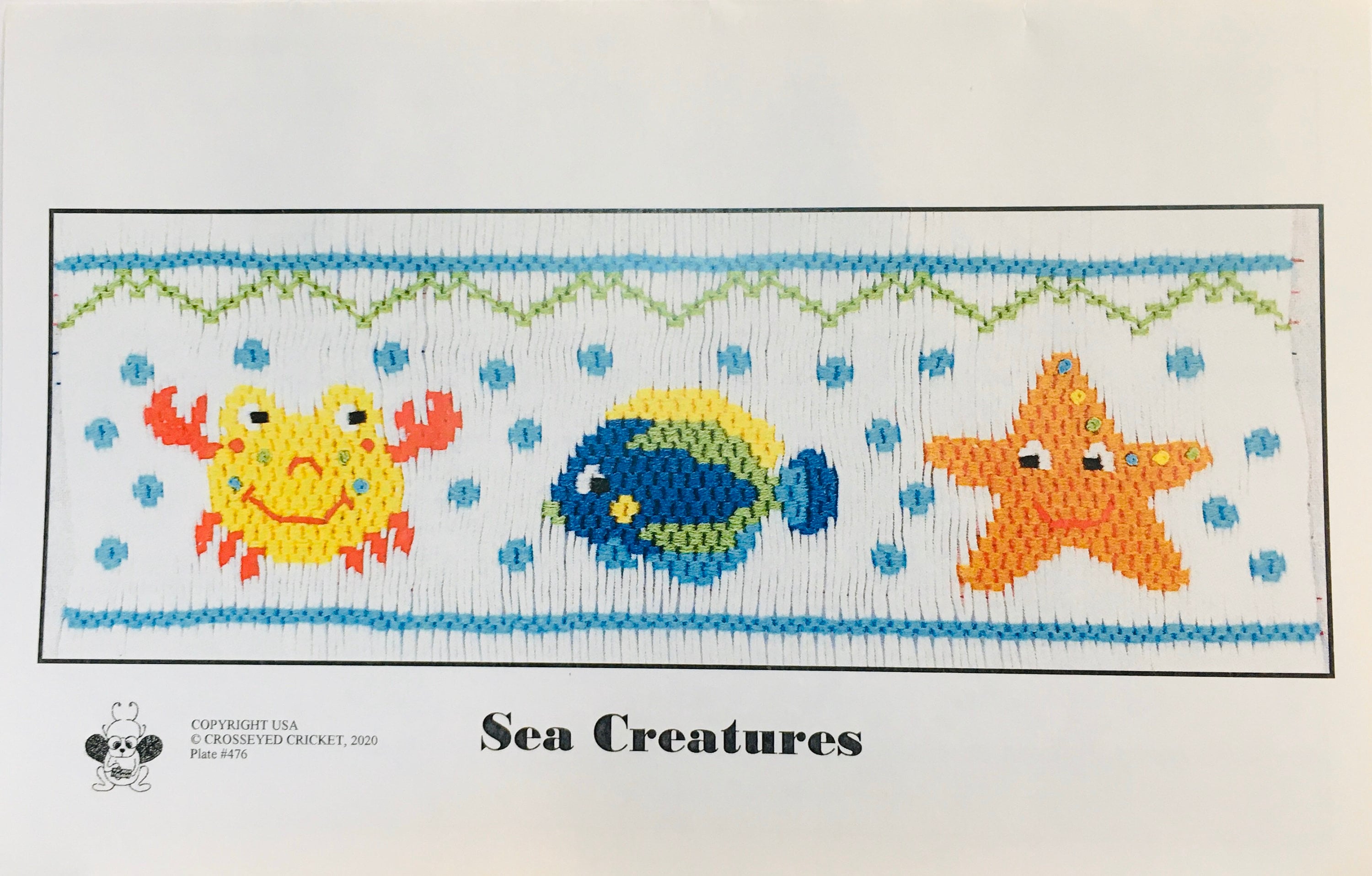 Sea Creatures NEW Smocking Plate by Crosseyed Cricket - Etsy