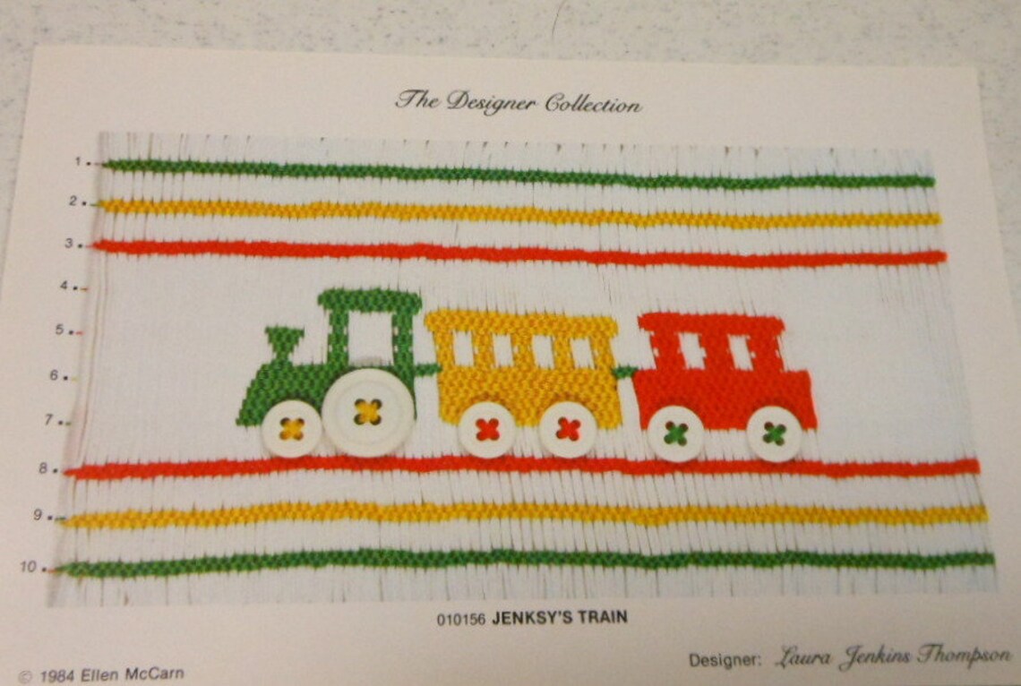 NEW Smocking Plate "jenksy's Train Ellen Mccarn - Etsy