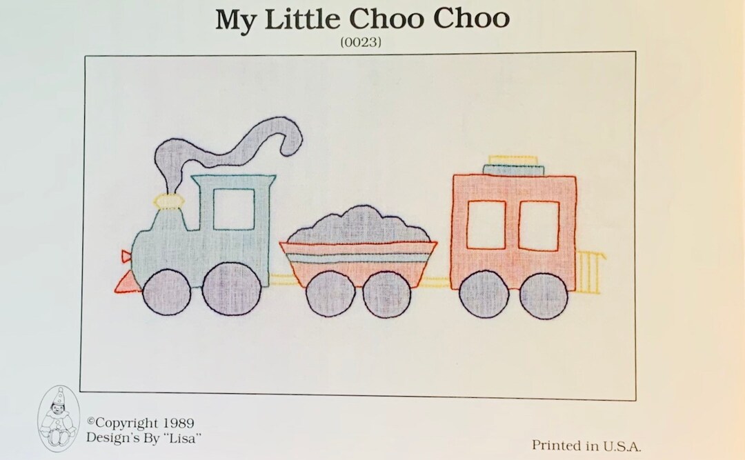My Little Choo Choo SHADOW EMBROIDERY Designs by Lisa - Etsy