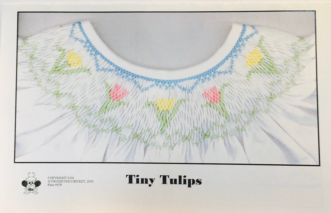Tiny Tulips NEW Smocking Plate by Crosseyed Cricket - Etsy