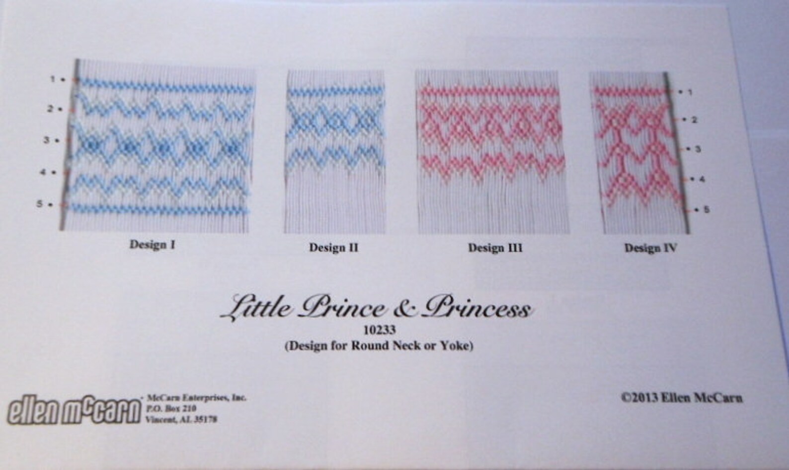 Little Prince & Princess NEW Smocking Plate Ellen Mccarn - Etsy