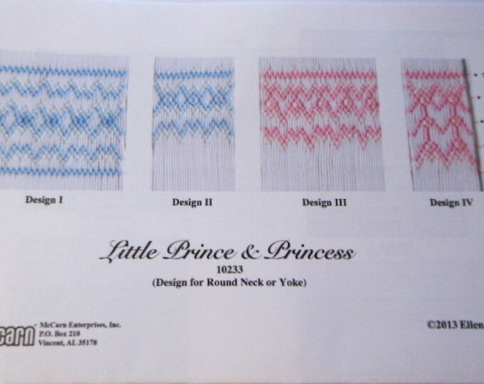 Little Prince & Princess NEW Smocking Plate Ellen Mccarn - Etsy