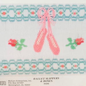 Ballet Slippers & Roses NEW Smocking Plate Ellen Mccarn Two Plates in ...