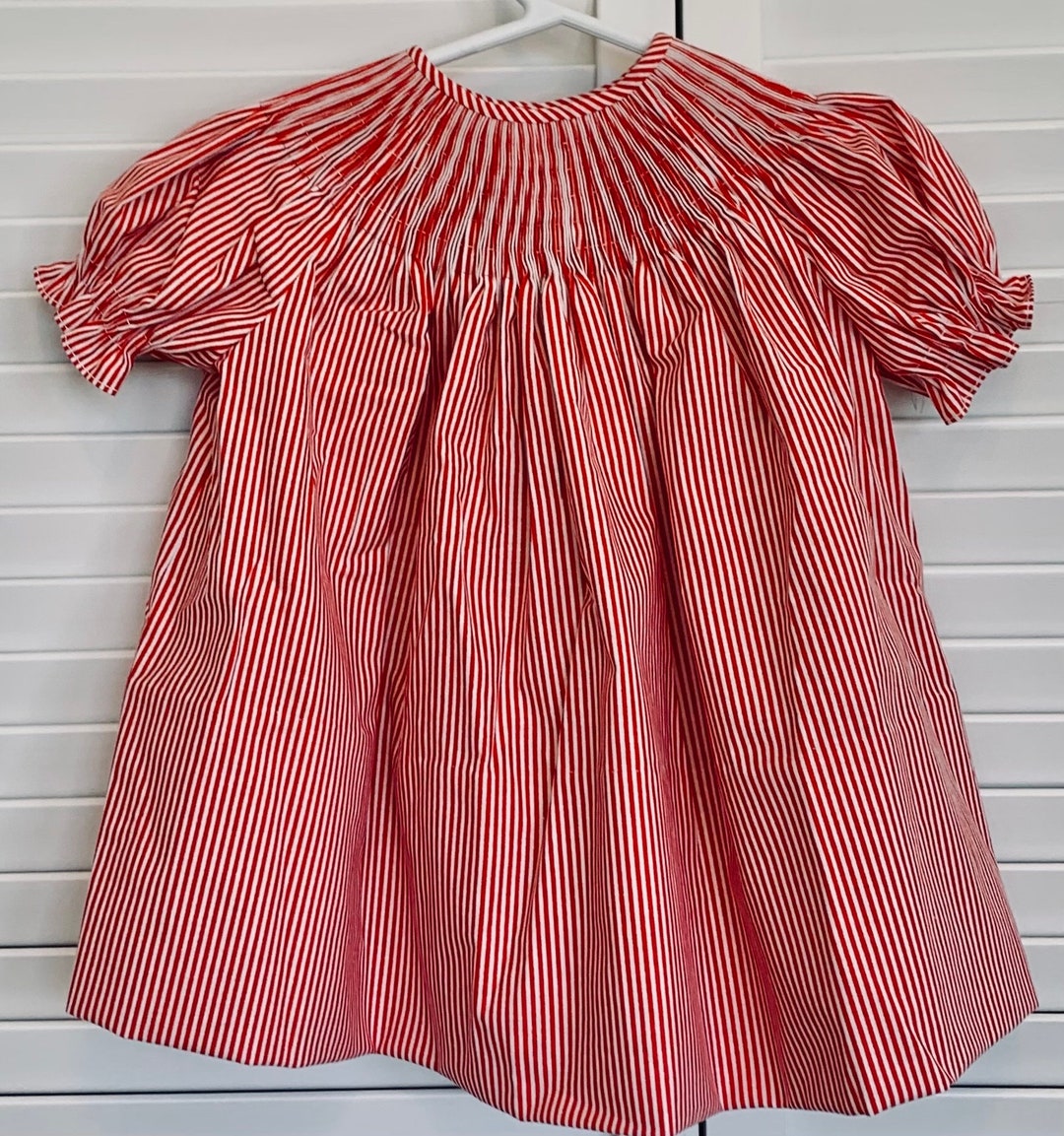 Ready to Smock Bishop Tiny Red Stripe Sz: 12 Mo & 5 Yrs so Many ...