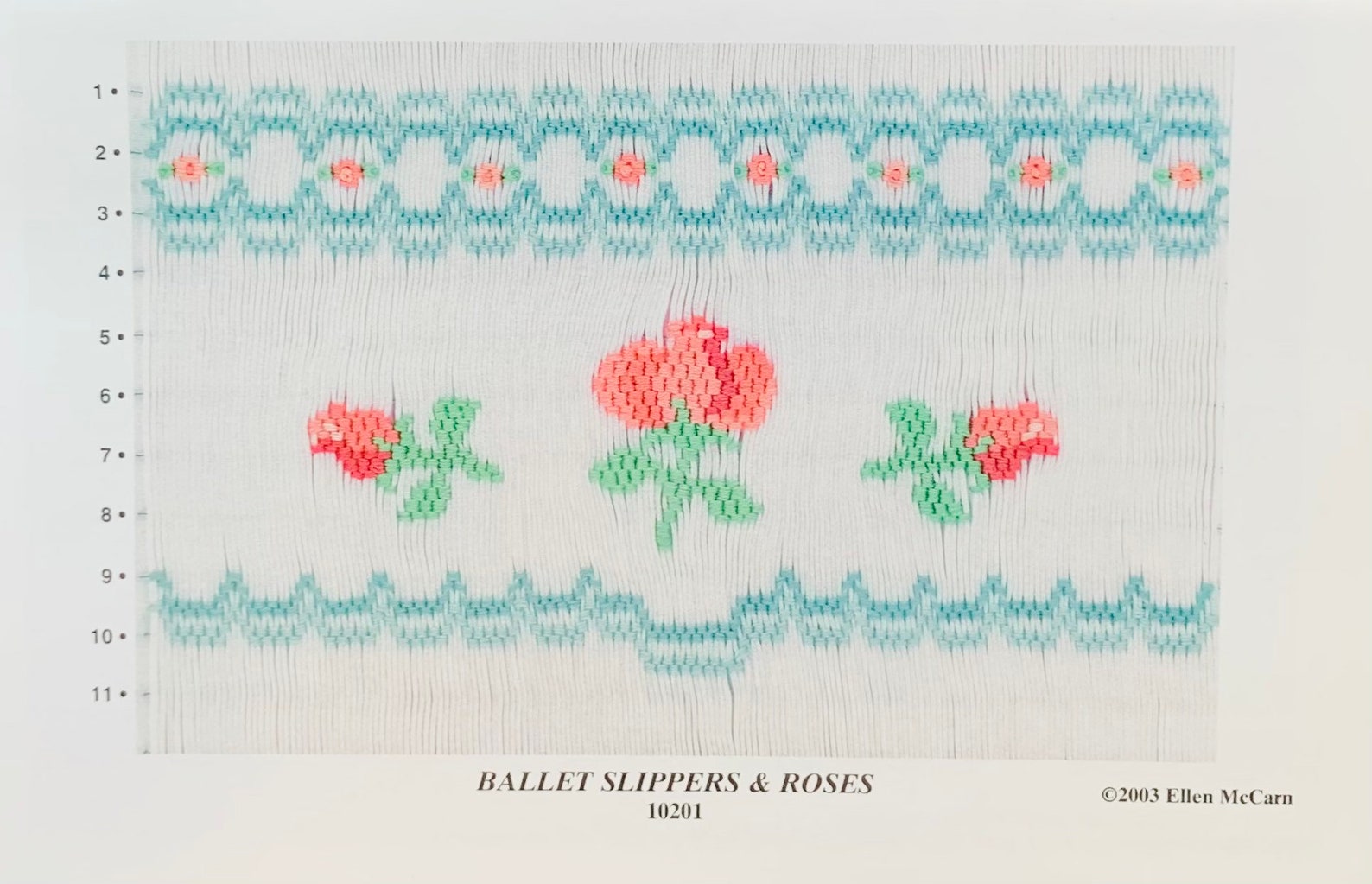 Ballet Slippers & Roses NEW Smocking Plate Ellen Mccarn Two - Etsy