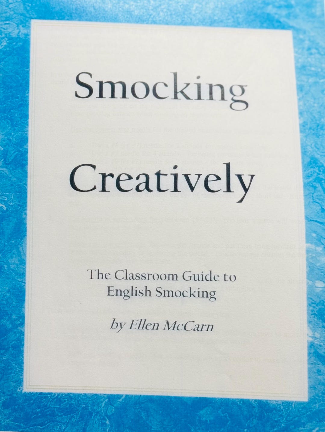 Smocking Creatively - the Classroom Guide to English Smocking by Ellen ...