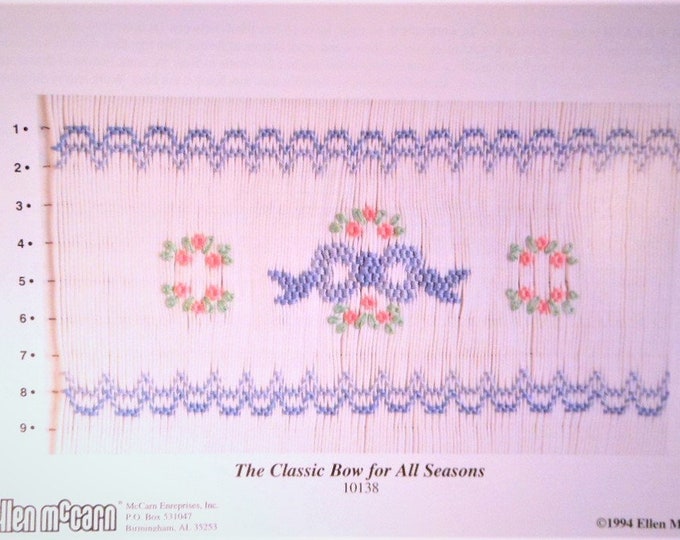 The Classic Bow for All Seasons NEW Smocking Plate Ellen Mccarn - Etsy