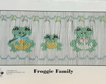 Smocking Plate froggie Family by Crosseyed Cricket, Frog Smocking Plate ...