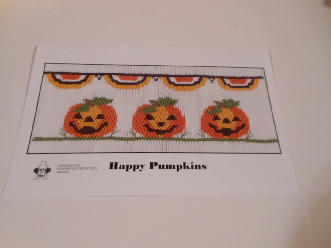Happy Pumpkins NEW Smocking Plate Crosseyed Cricket - Etsy