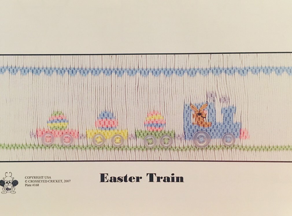 Easter Train NEW Smocking Plate Crosseyed Cricket - Etsy