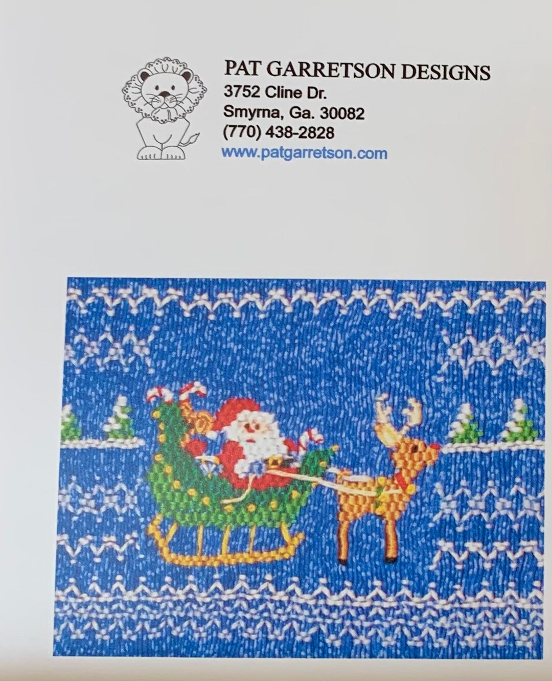 Santa and Reindeer New Smocking Plate by Pat Garretson - Etsy