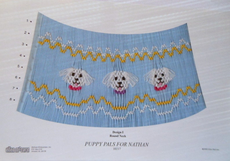 Puppy Pals for Nathan NEW Smocking Plate Ellen Mccarn - Etsy