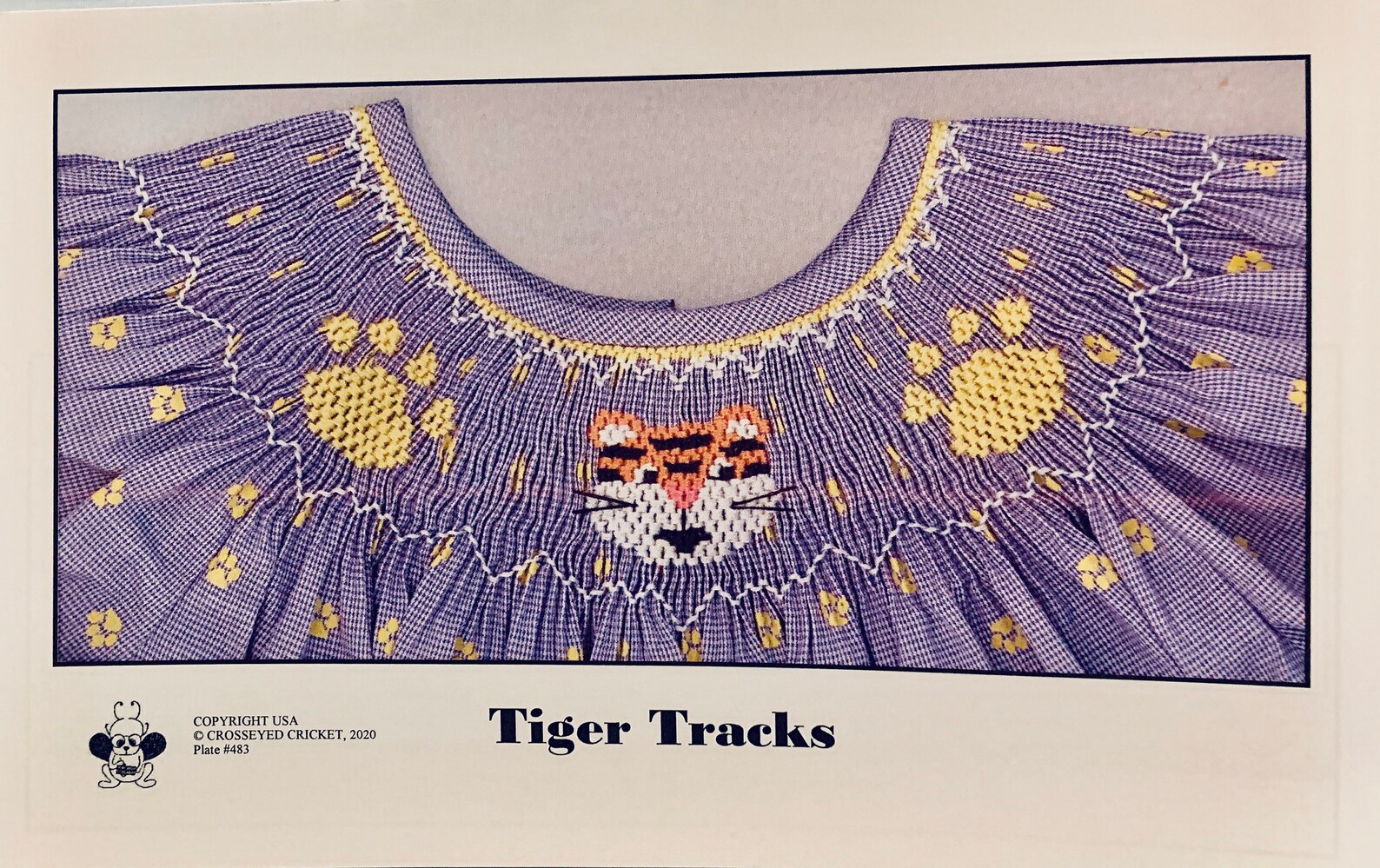 Tiger Tracks NEW Smocking Plate Crosseyed Cricket NEW 2020 - Etsy
