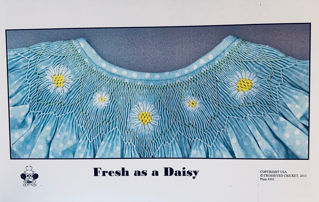 Fresh as a Daisy NEW Smocking Plate Crosseyed Cricket - Etsy