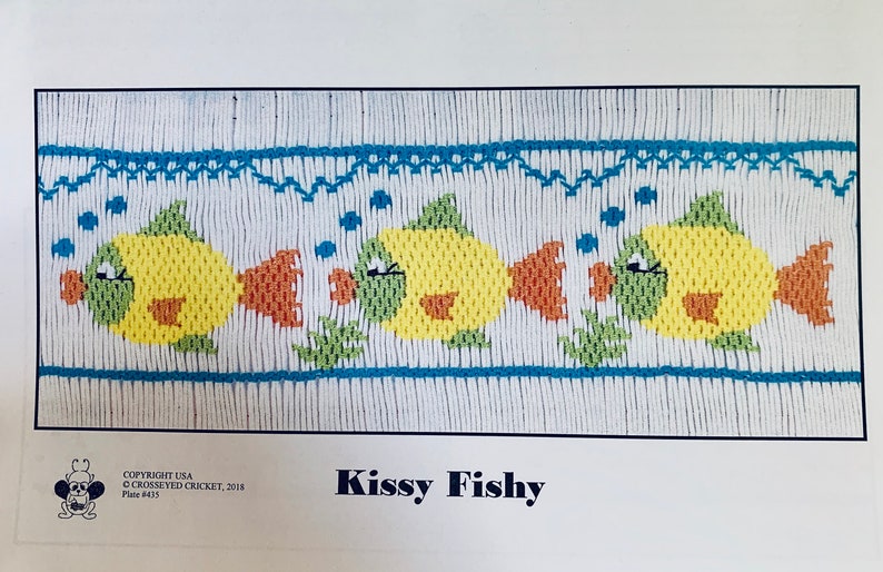 Kissy Fishy NEW Smocking Plate Crosseyed Cricket - Etsy