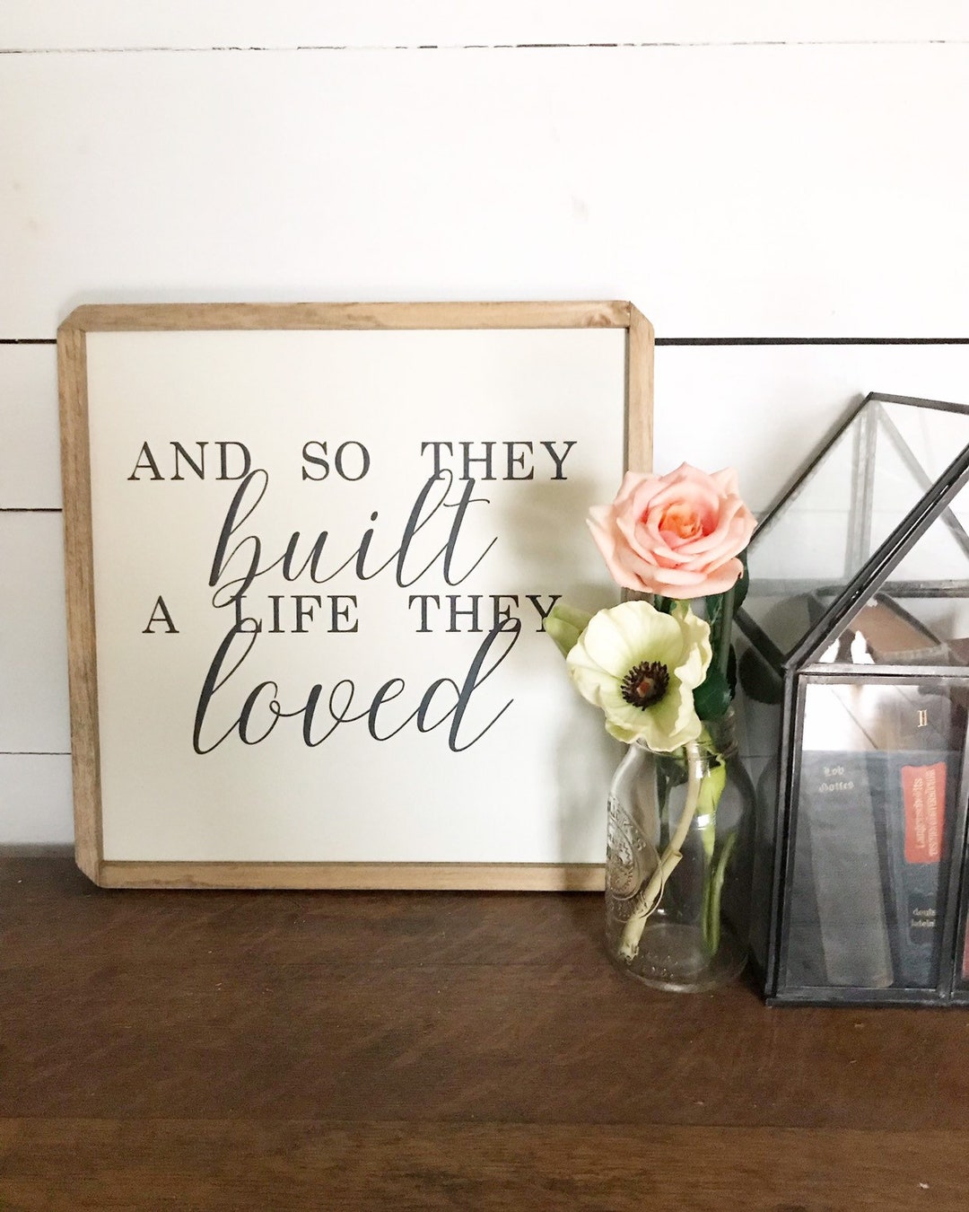 24x24 and so They Built A Life They Loved Farmhouse Cottage - Etsy