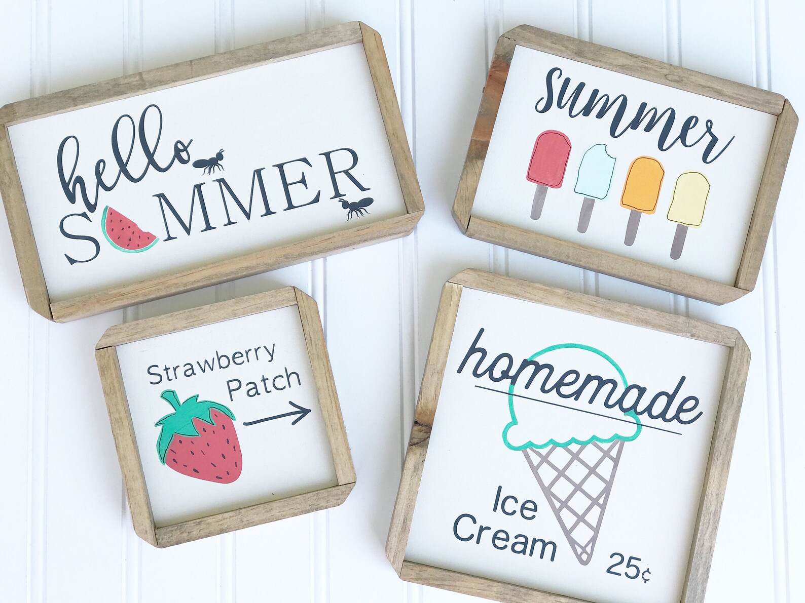 Summer Bundle-summer Decor Tray Decor Wooden Sign | Etsy